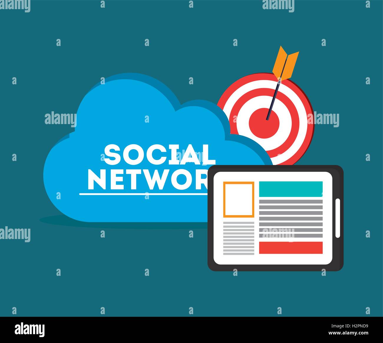 digital social network communication related icons image Stock Vector ...