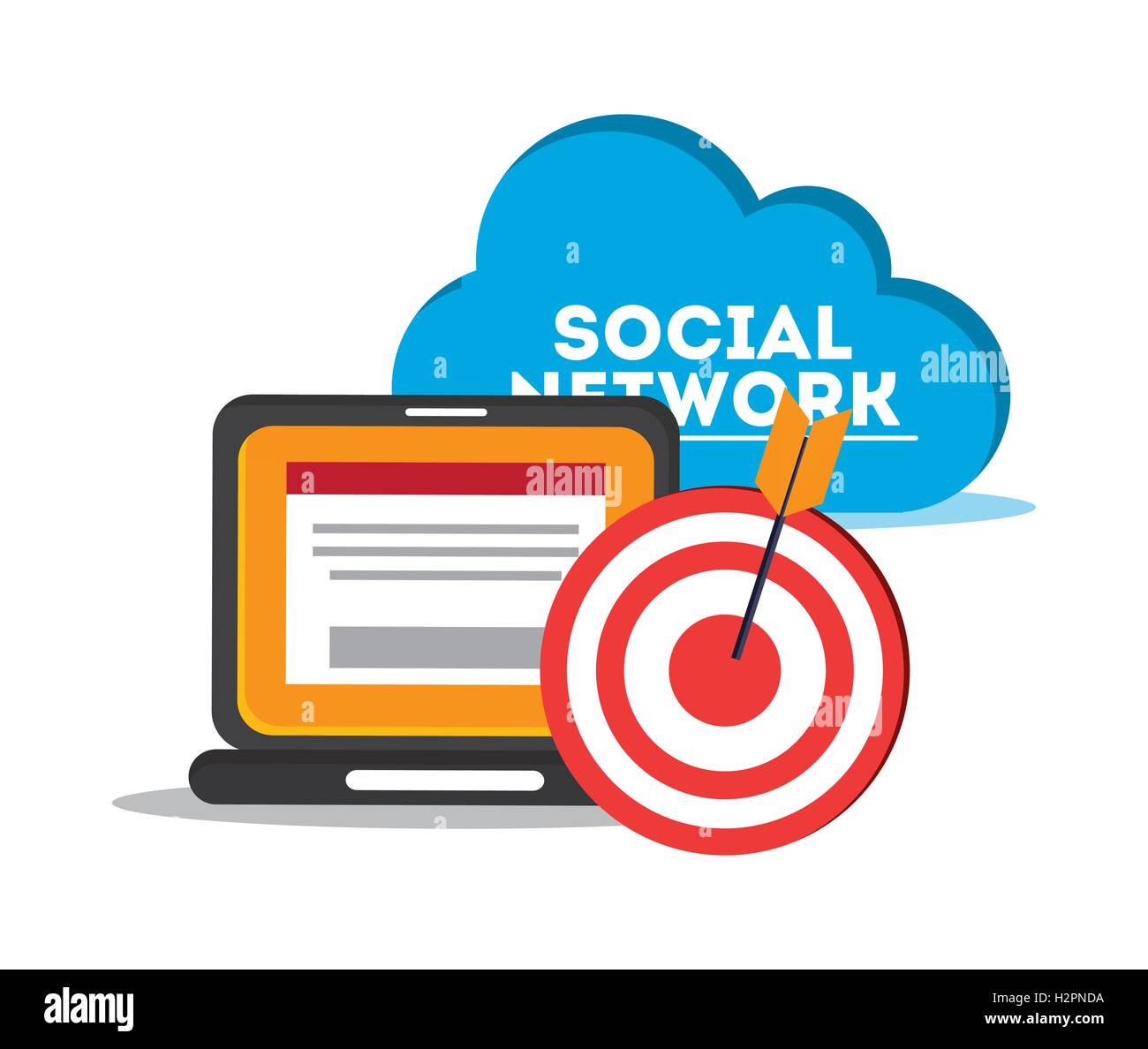 digital social network communication related icons image Stock Vector ...