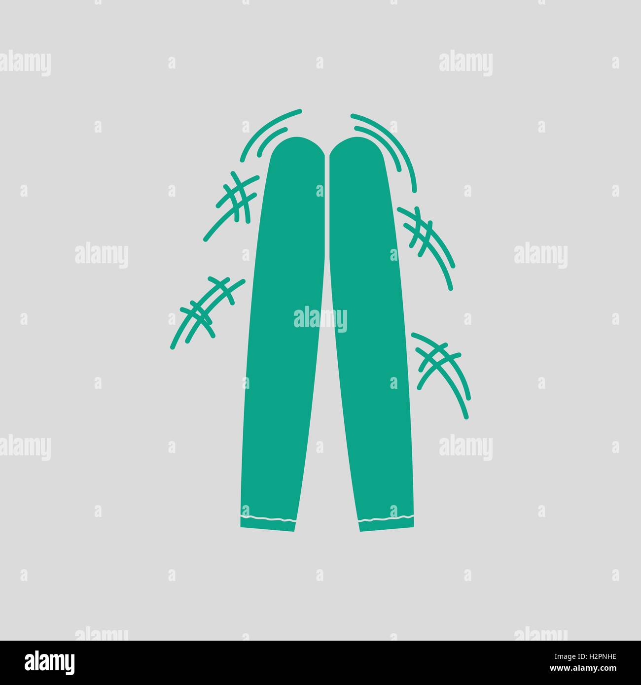 Football fans clapping sticks icon. Gray background with green. Vector ...