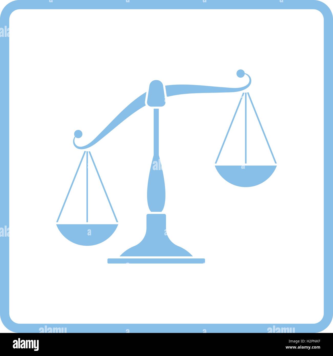 Scale icon. Blue frame design. Vector illustration Stock Vector Image ...