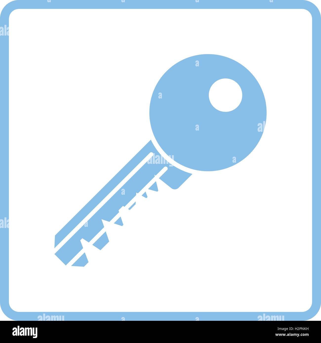 Key icon. Blue frame design. Vector illustration Stock Vector Image ...