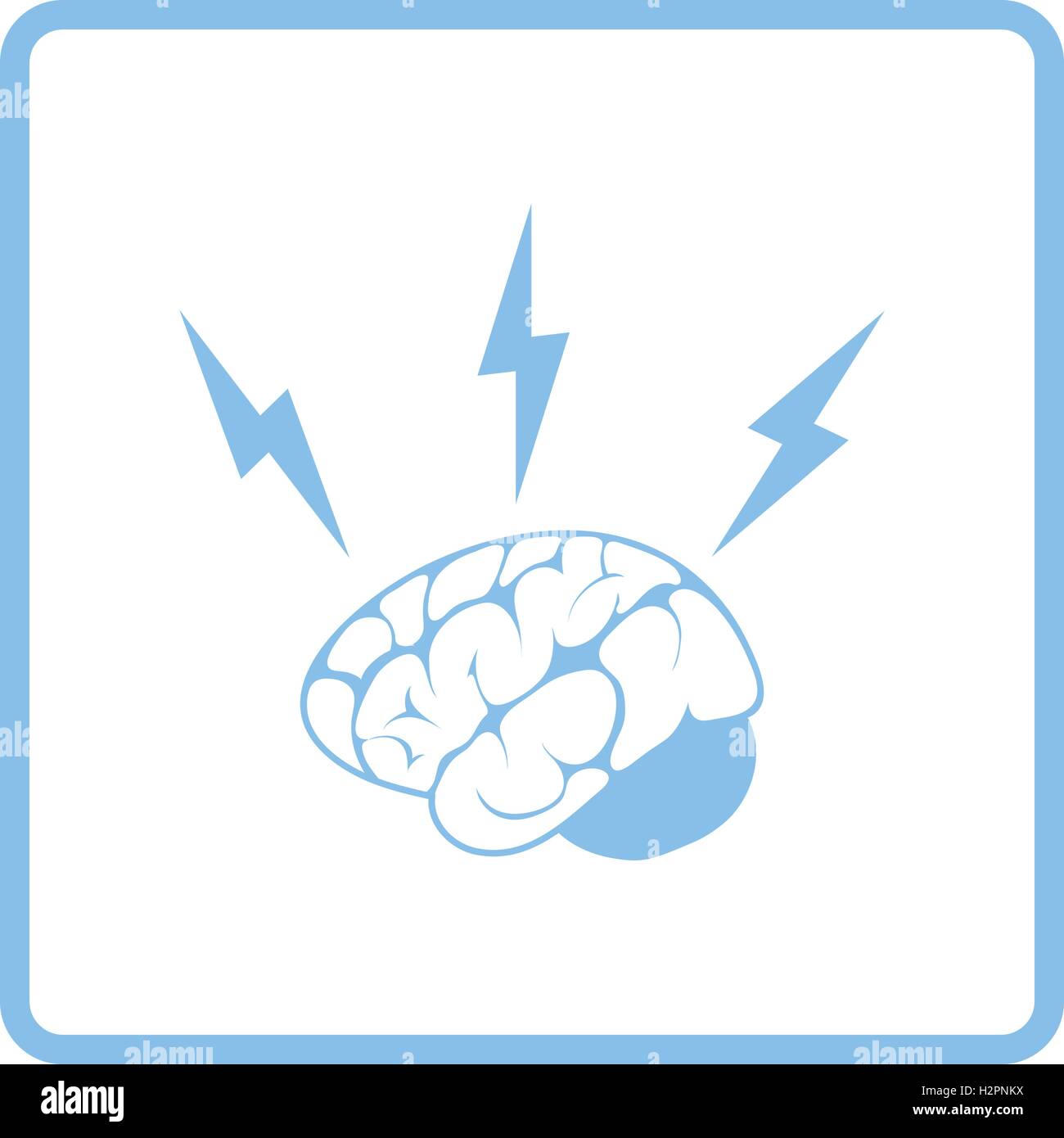 Brainstorm icon. Blue frame design. Vector illustration Stock Vector ...