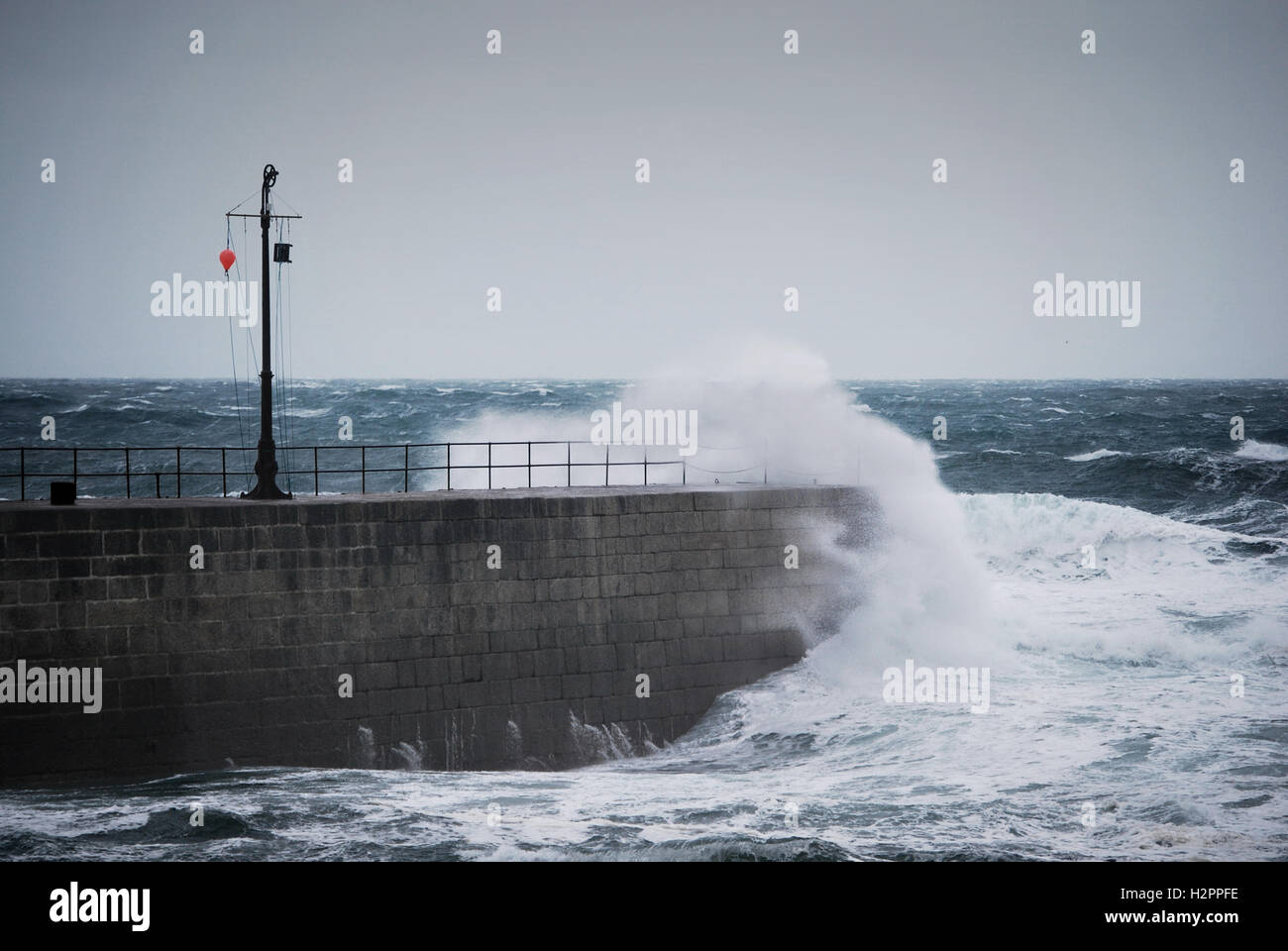 Storm Waves Porthleven Cornwall High Resolution Stock Photography and ...