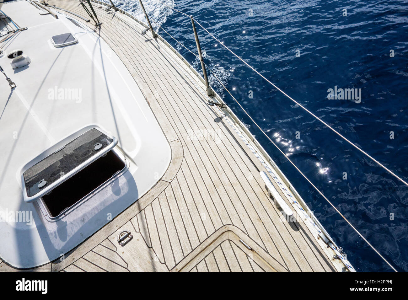 Sailing yacht out at sea Stock Photo - Alamy
