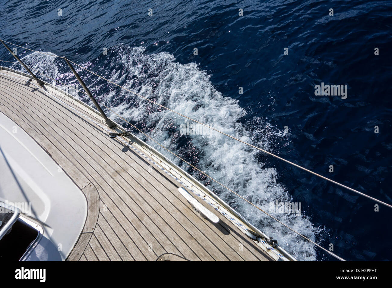 Sailing yacht out at sea Stock Photo - Alamy