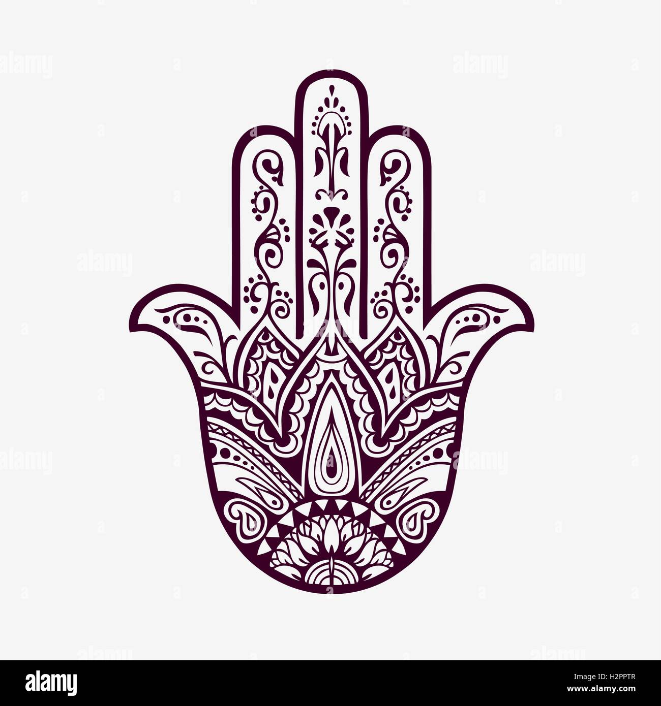 Hamsa Hand Drawing