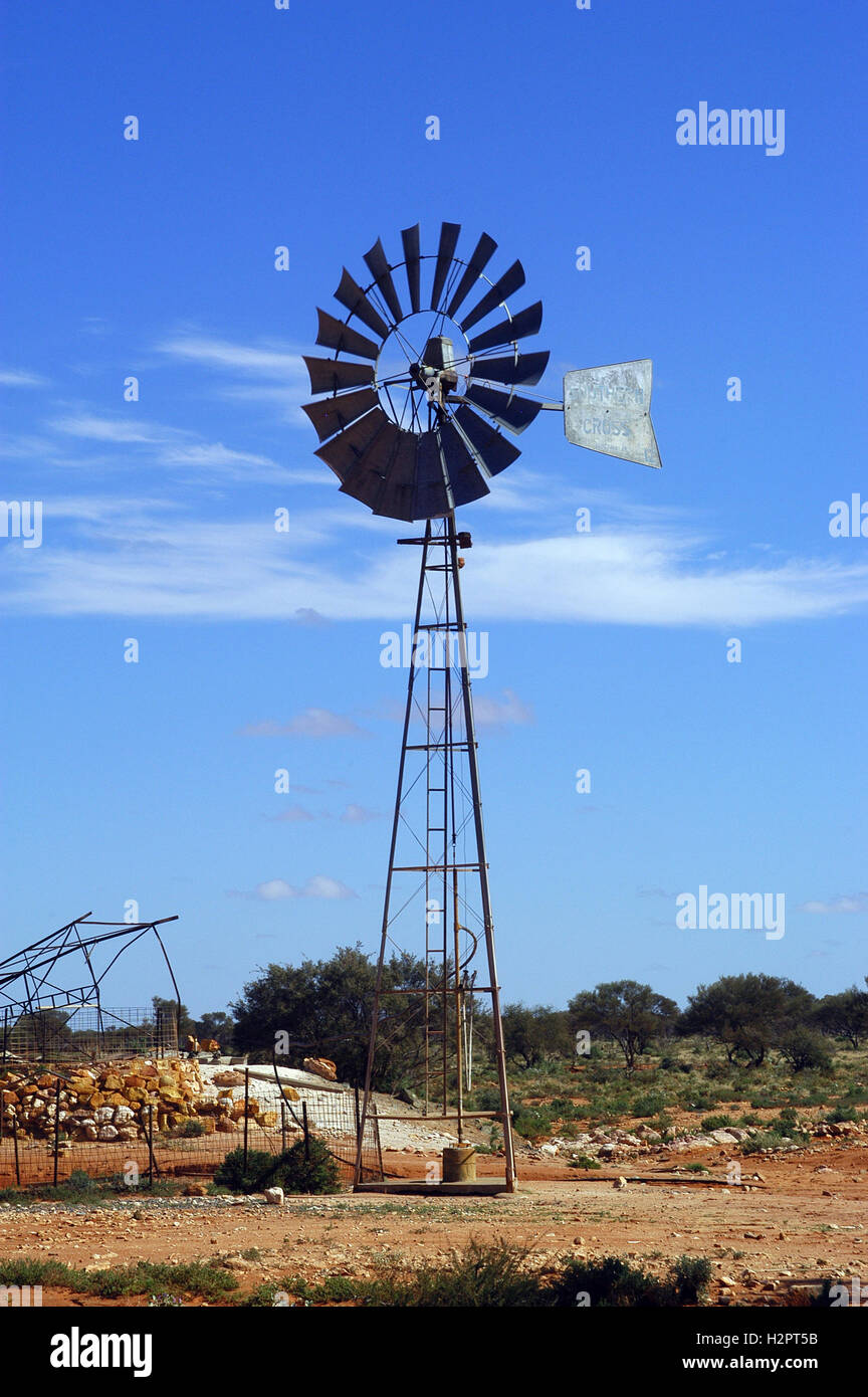 Wind mill in the Australian bush Stock Photo - Alamy