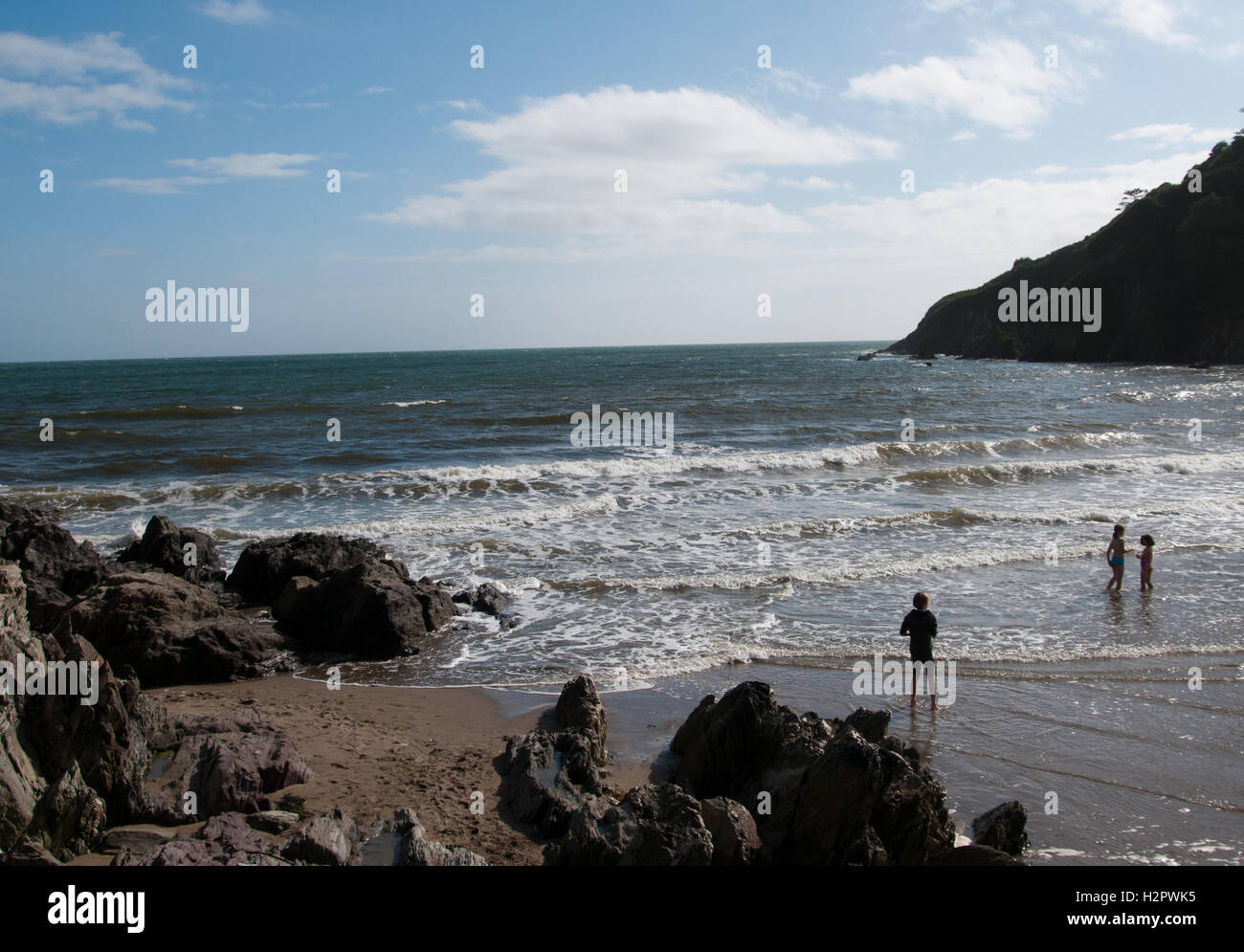 Secluded cove in Devon Stock Photo - Alamy