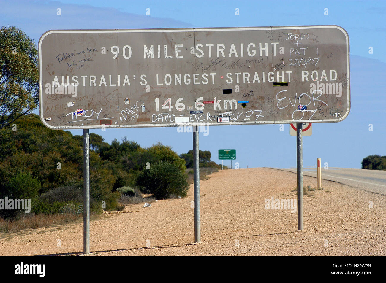 the longest line right of Australia Stock Photo - Alamy