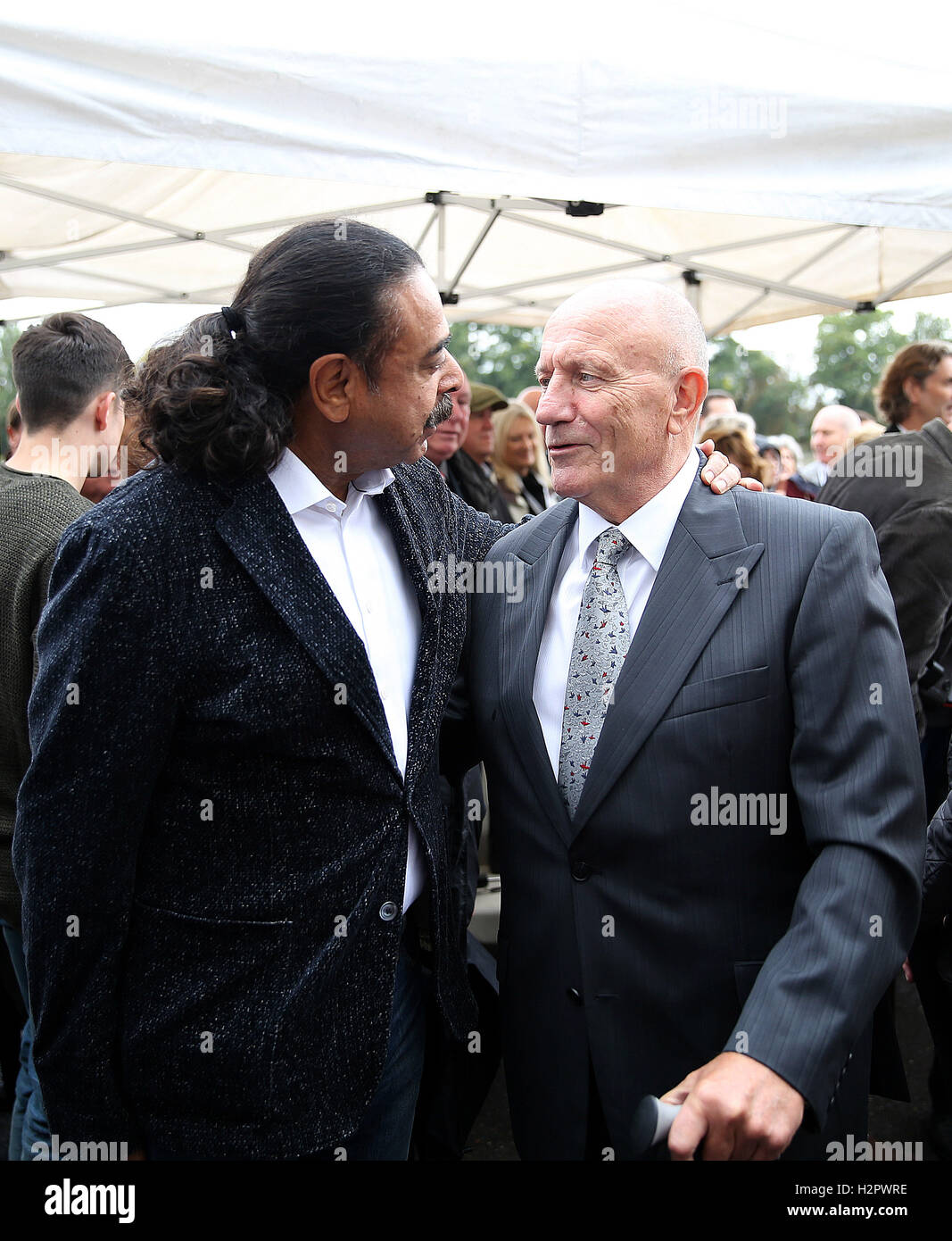 Fulham owner Shahid Khan and George Cohen during an unveiling of a ...