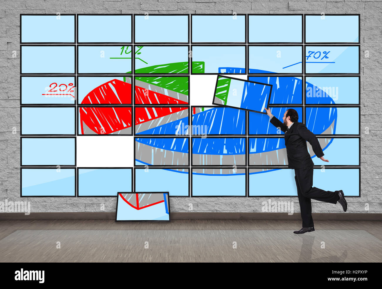 plasma panel with chart Stock Photo - Alamy