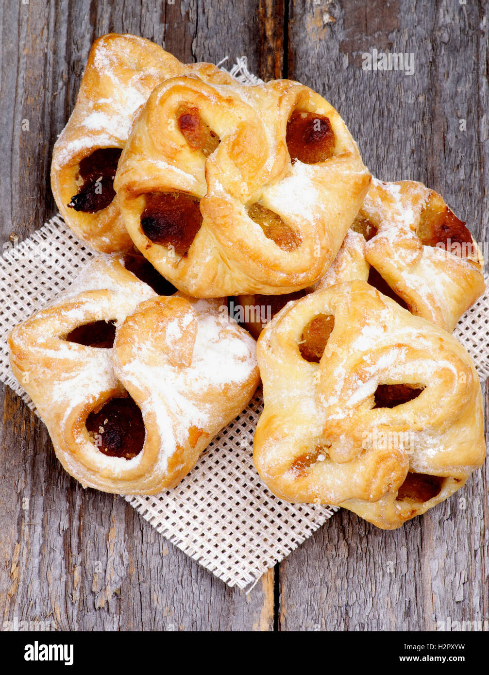 Pastry Baskets Jam Wrapped Stock Photo - Alamy
