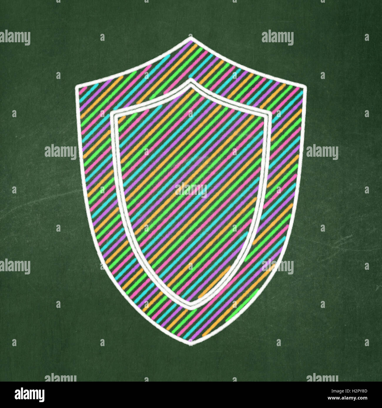 Security concept: Shield on chalkboard background Stock Photo - Alamy