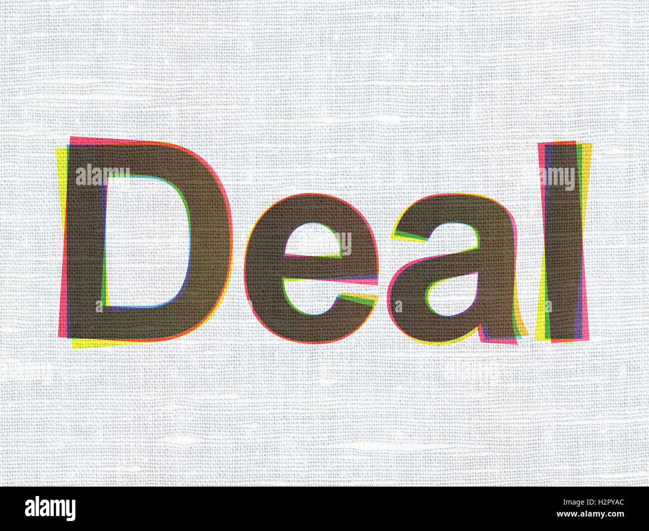 Finance concept: Deal on fabric texture background Stock Photo - Alamy