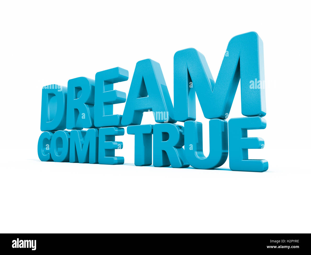 3d phrase dream come true Stock Photo - Alamy