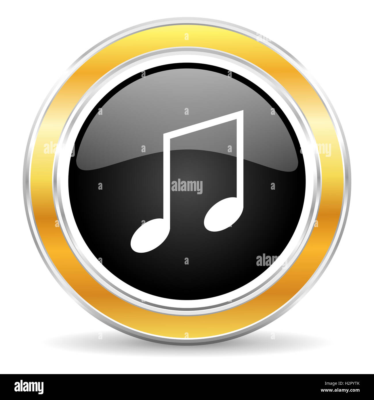 Golden music note sign hi-res stock photography and images - Alamy