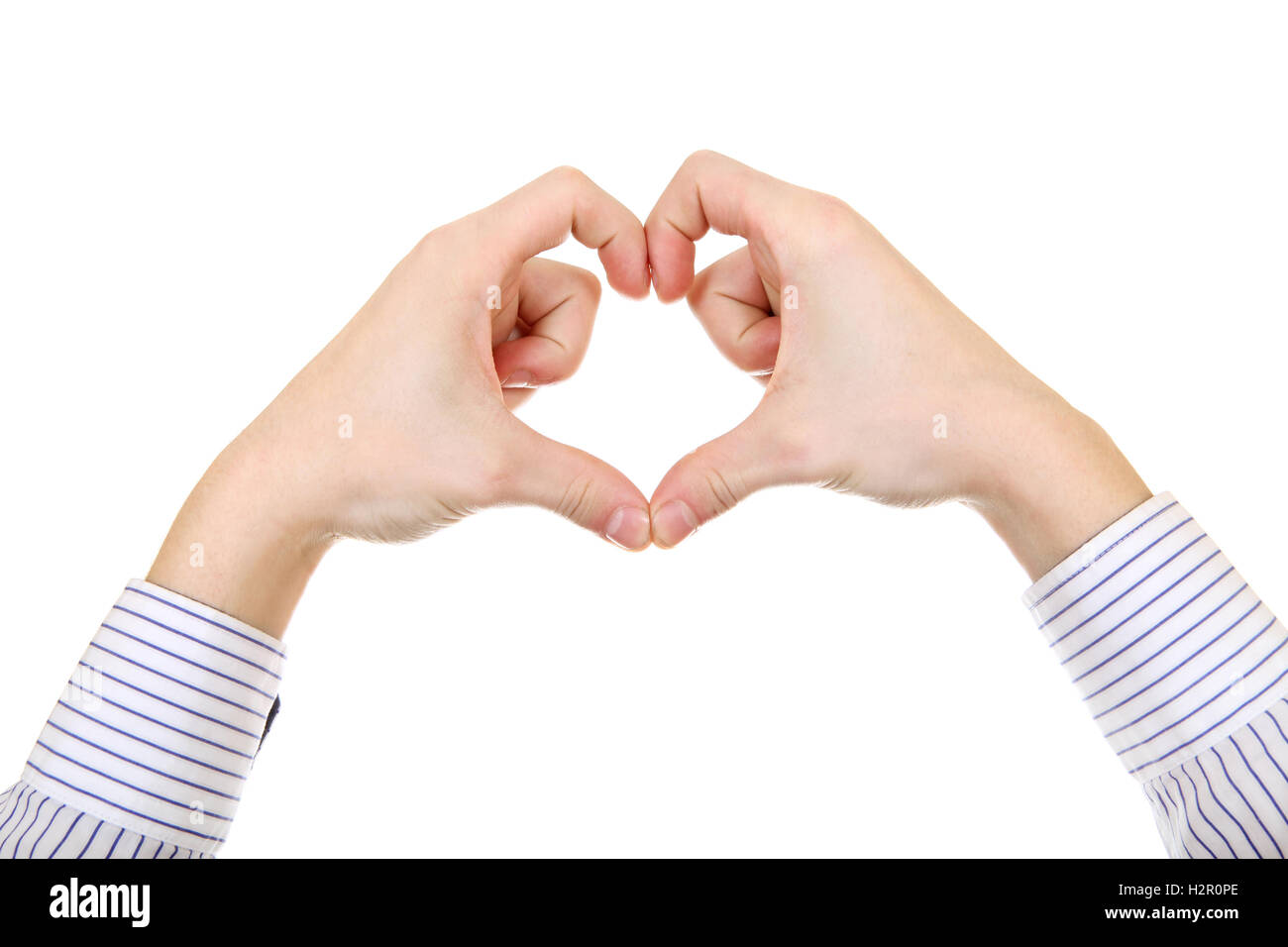 Hands in Heart Shape Stock Photo - Alamy