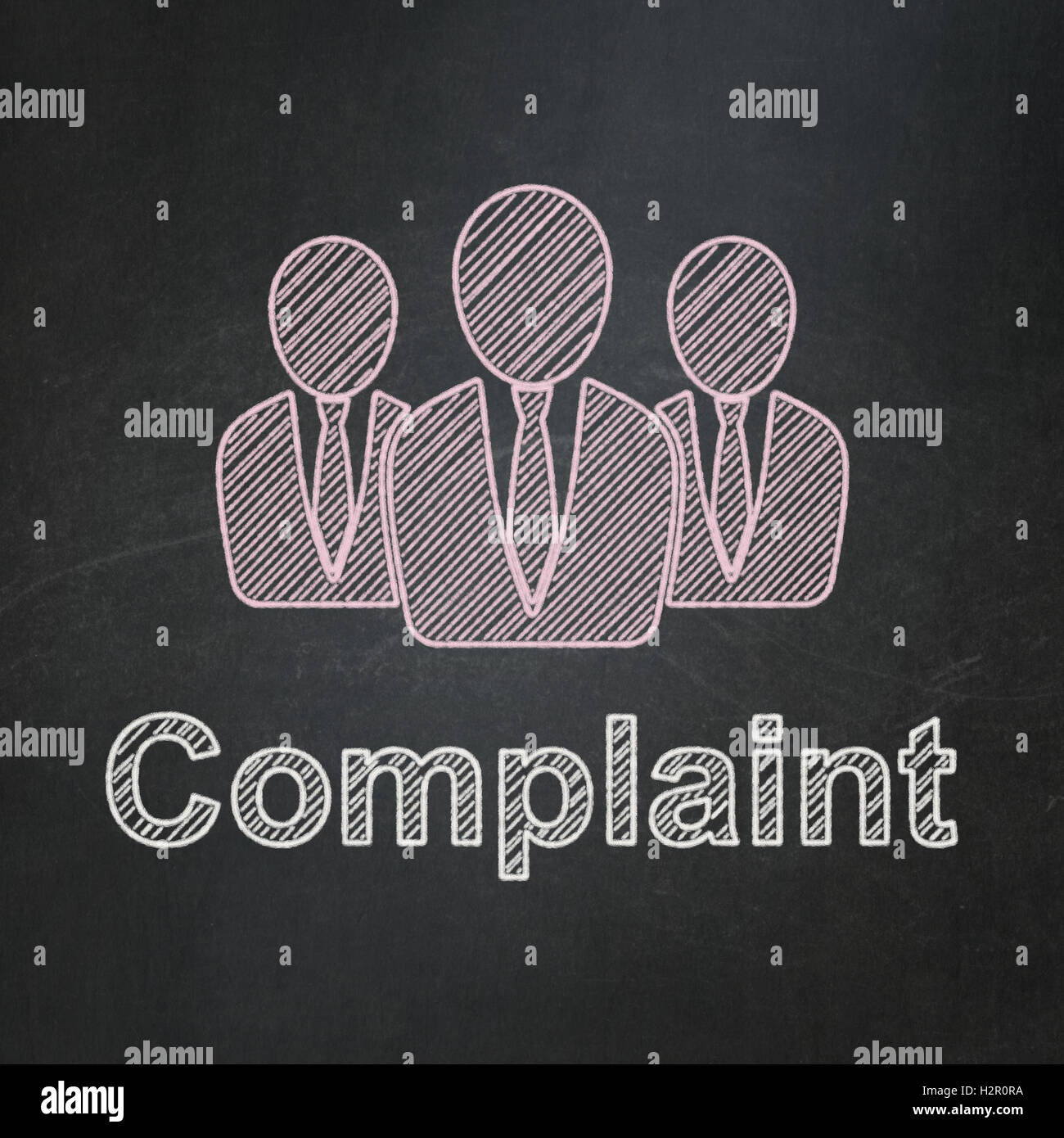Law concept: Business People and Complaint on chalkboard background Stock Photo - Alamy