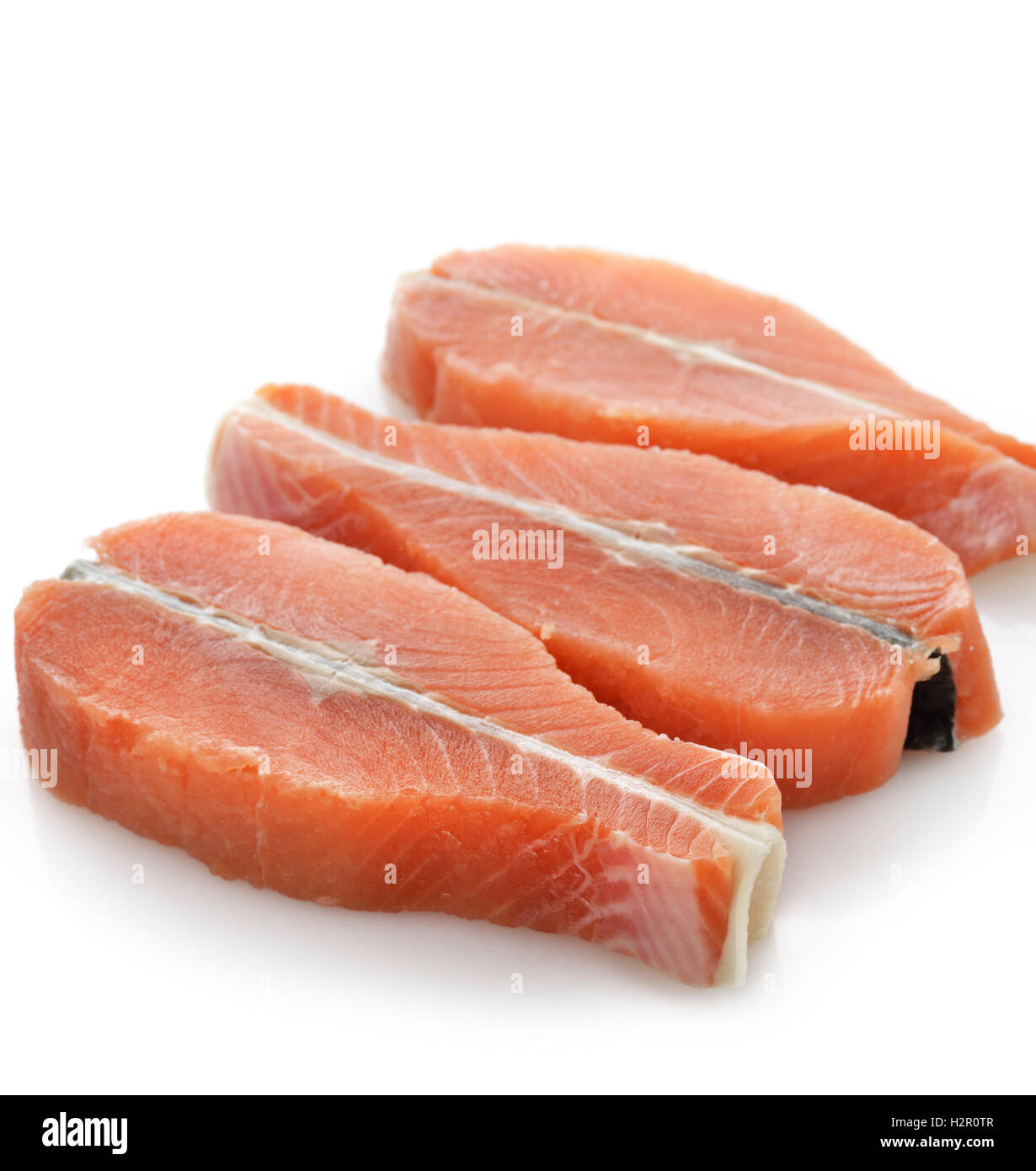 Raw Salmon Fillets Stock Photo - Alamy