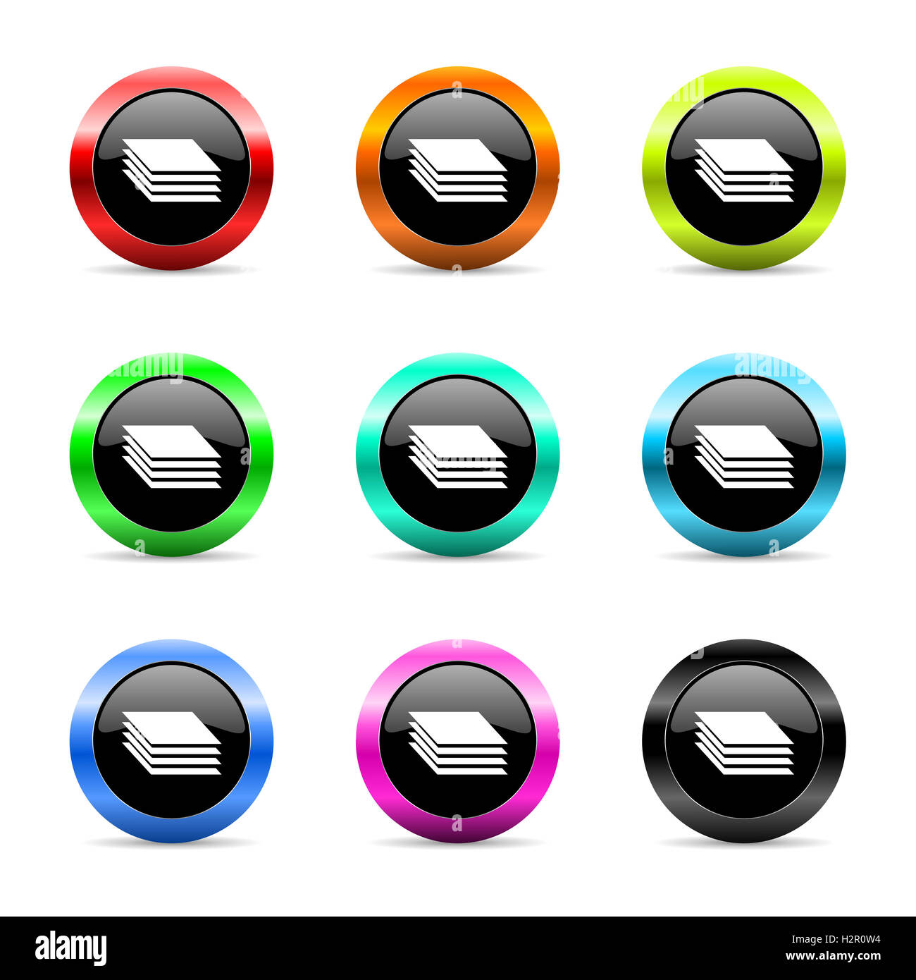 layers web icons set Stock Photo - Alamy