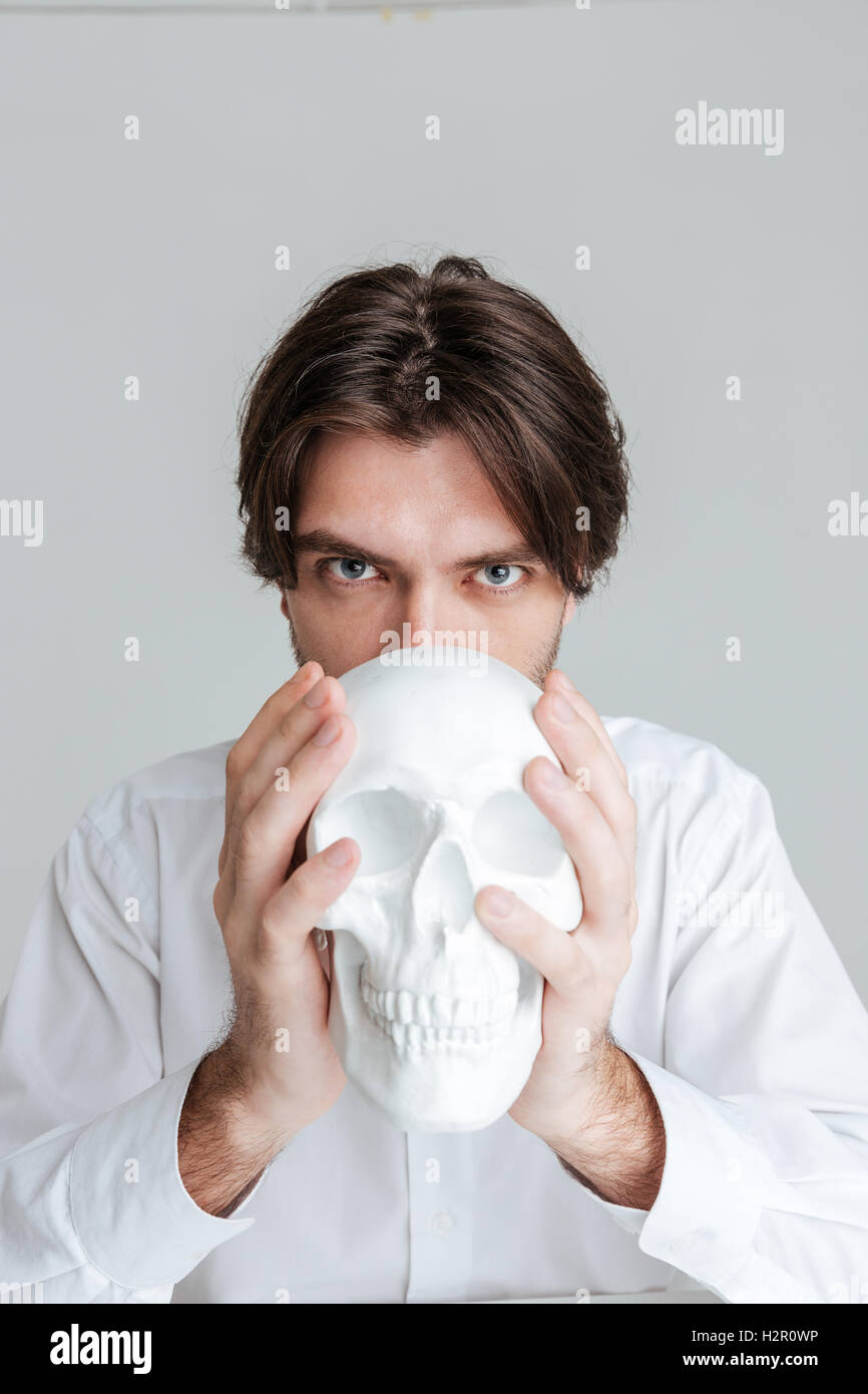 Grey hair on a skull hi-res stock photography and images - Alamy