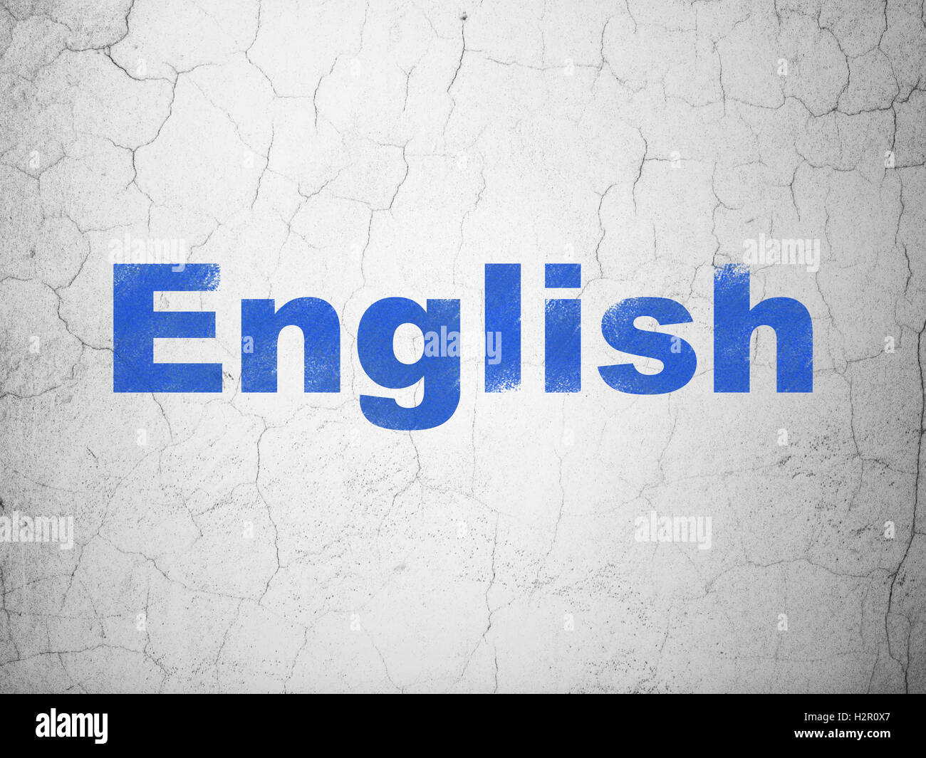 Education concept: English on wall background Stock Photo - Alamy