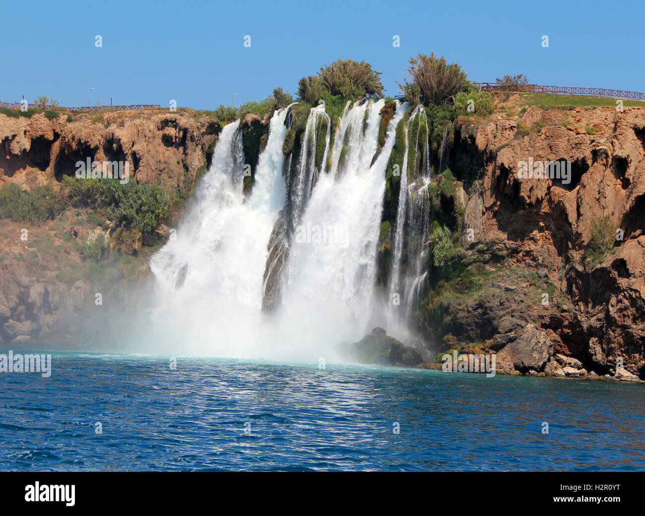 Waterfall and sea Stock Photo - Alamy