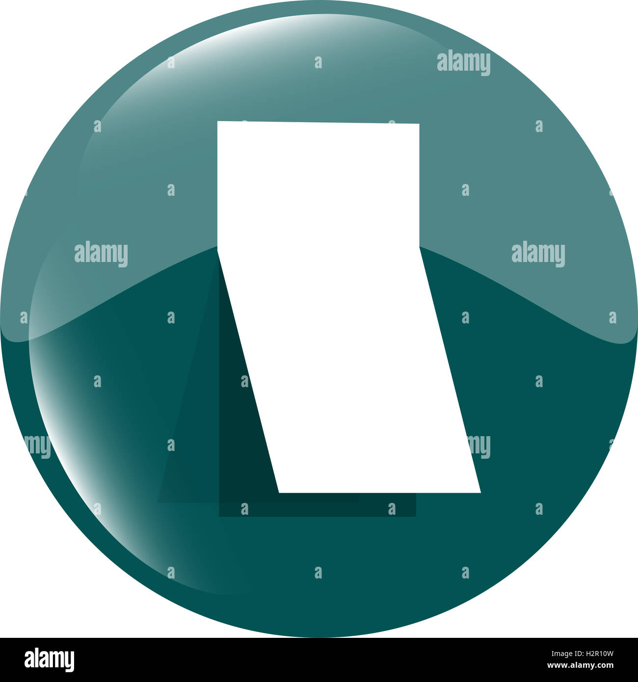 Blank sticker with curled corner on web icon (button Stock Photo - Alamy