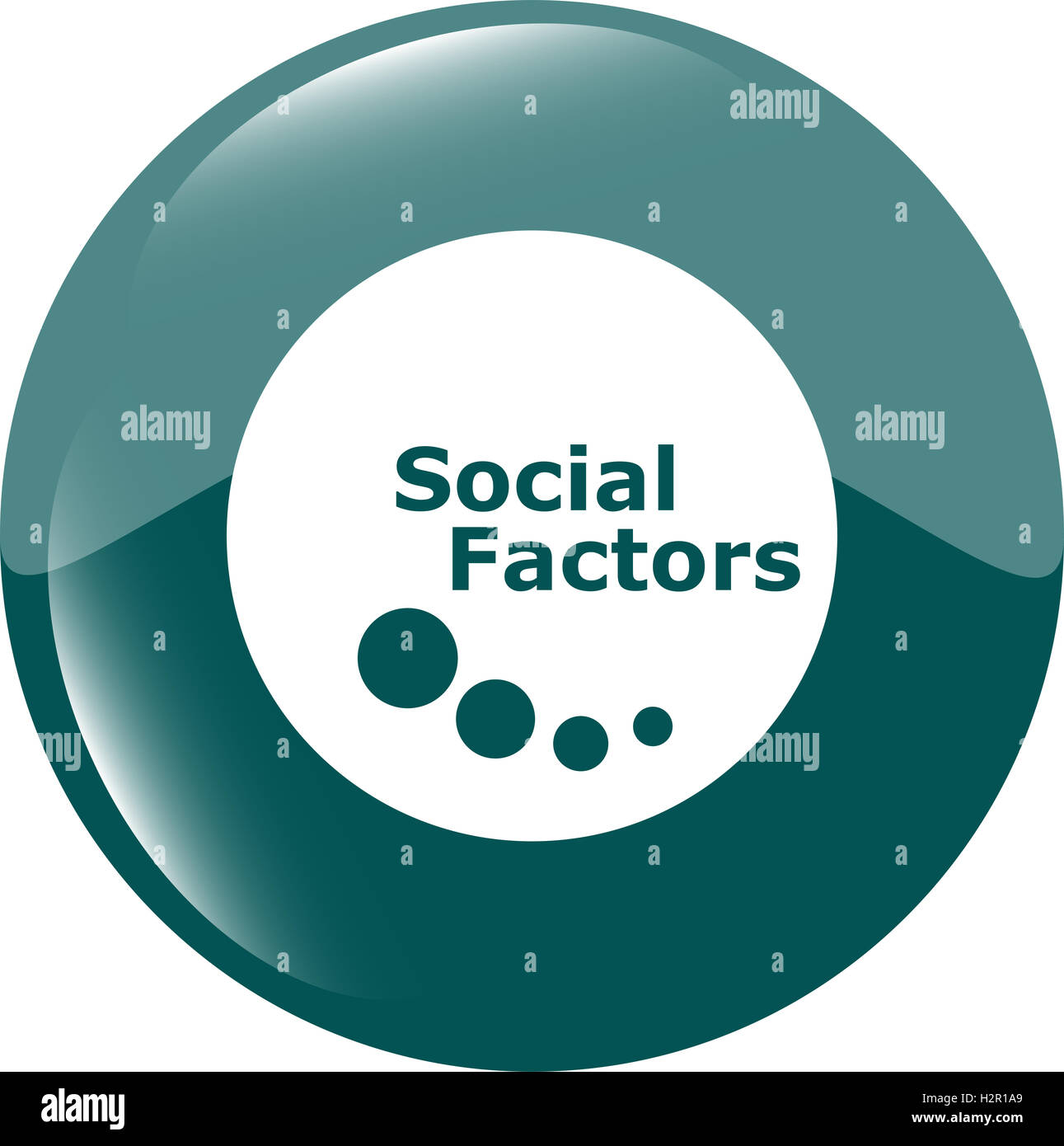 social factors web button, icon isolated on white Stock Photo - Alamy