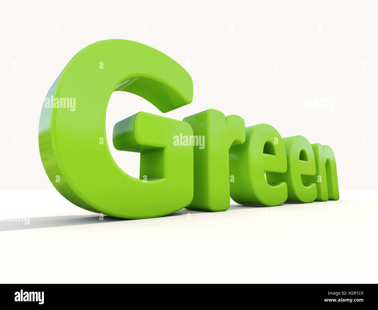 3d word green Stock Photo - Alamy