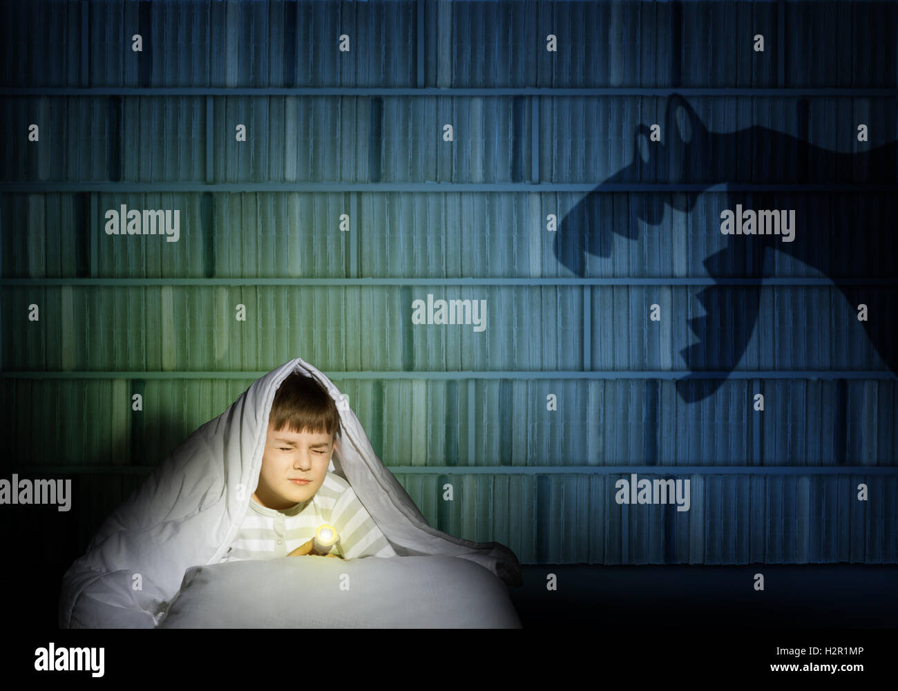 Under bed covers child scared hi-res stock photography and images - Alamy