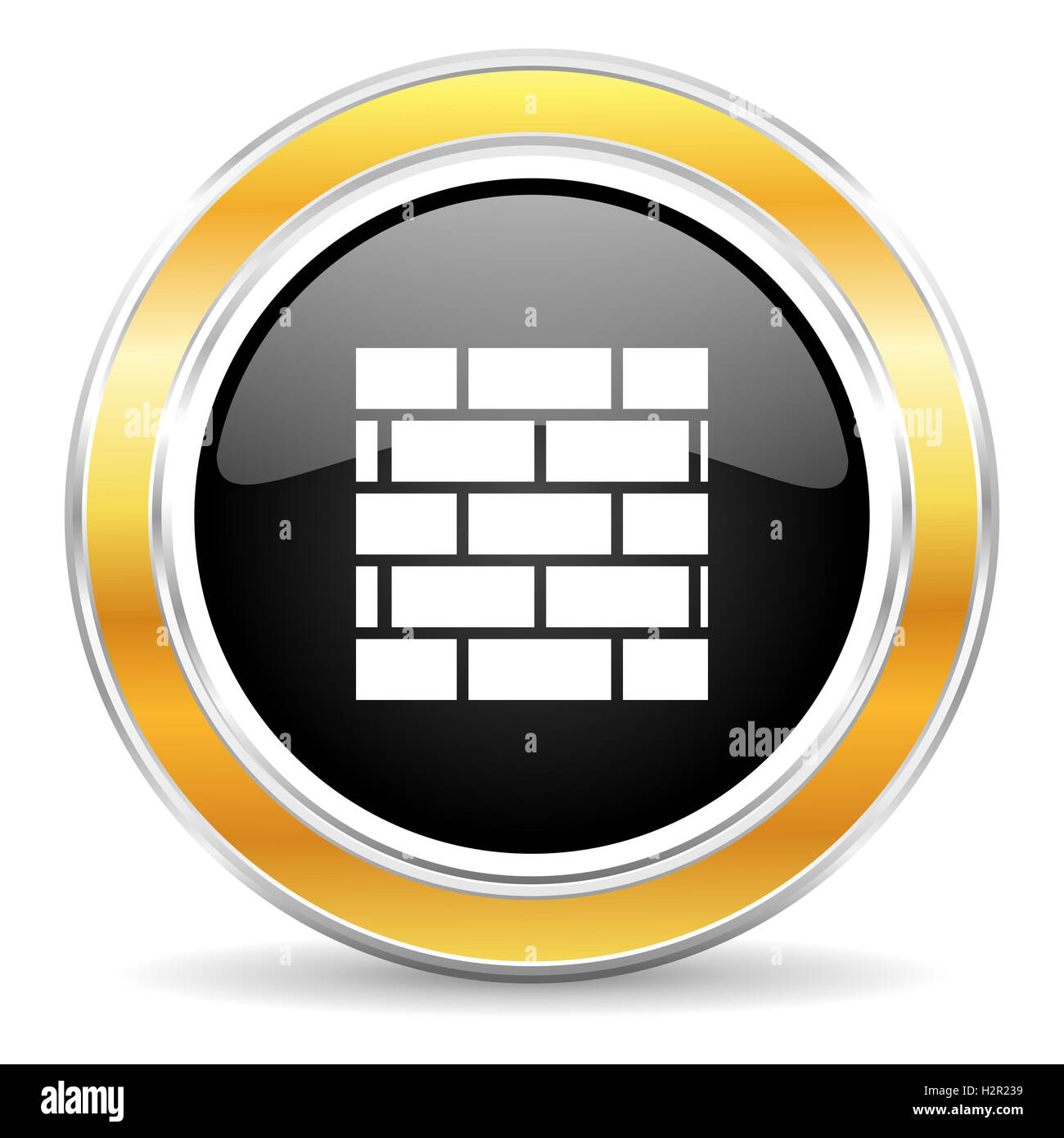 Black firewall security wall icon hi-res stock photography and images ...
