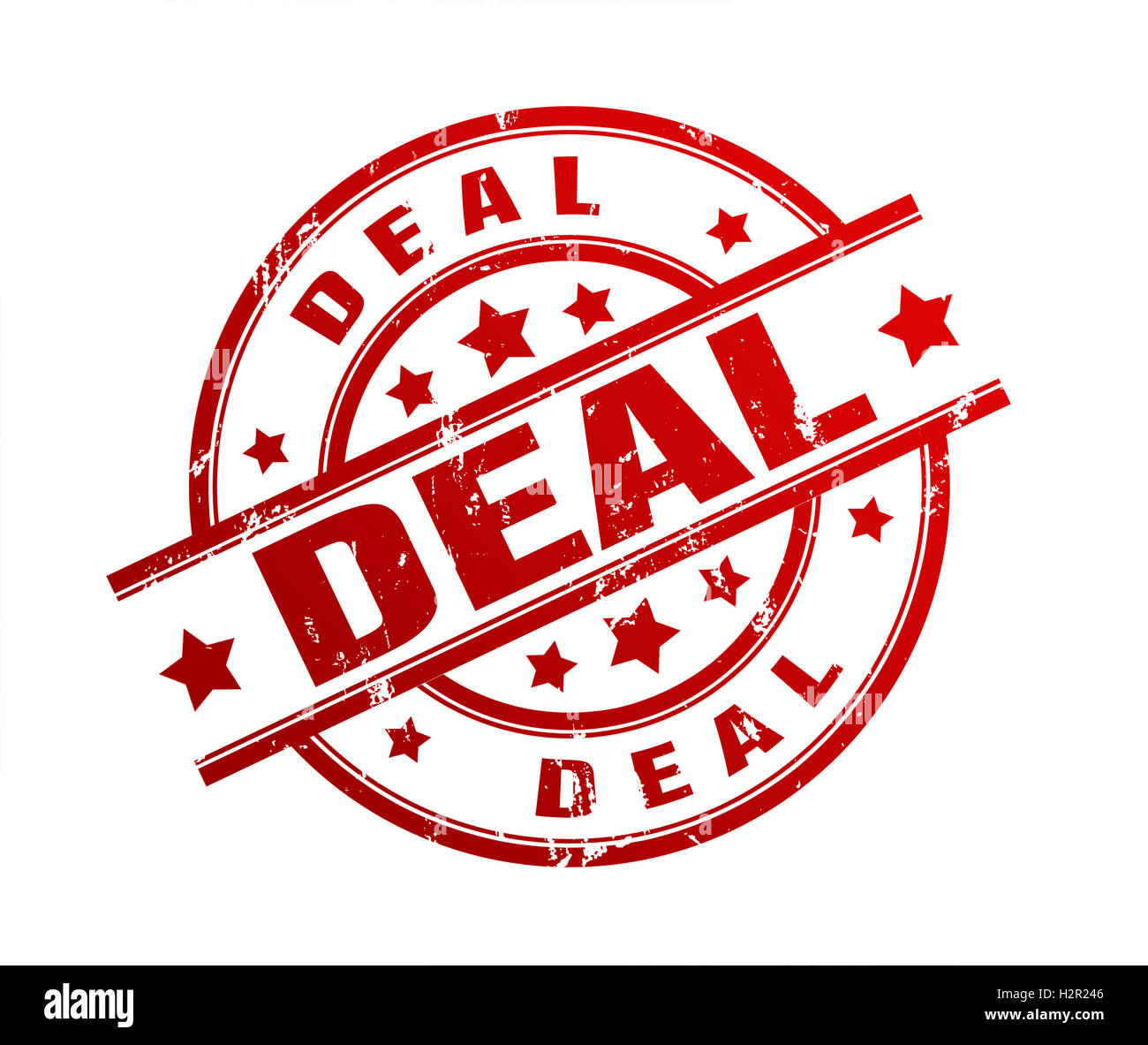deal rubber stamp illustration Stock Photo - Alamy