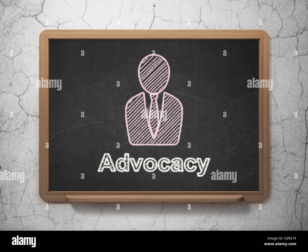 Law concept: Business Man and Advocacy on chalkboard background Stock ...