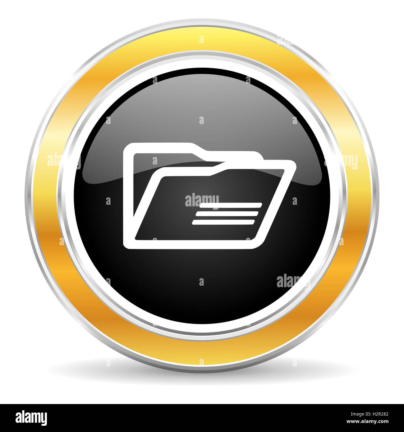 Golden folder icon hi-res stock photography and images - Alamy
