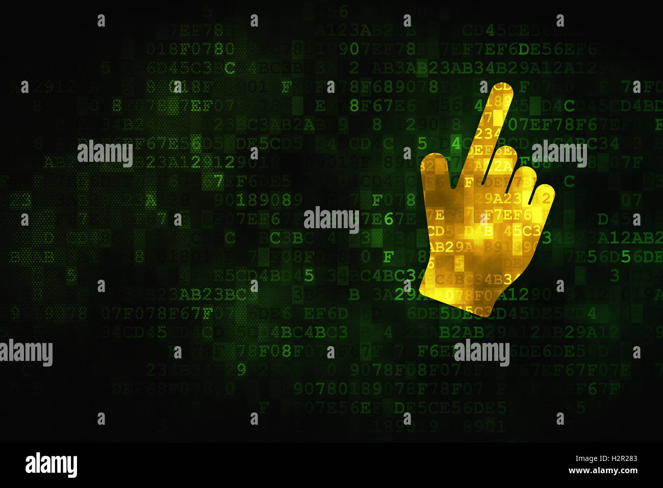Marketing concept: Mouse Cursor on digital background Stock Photo - Alamy