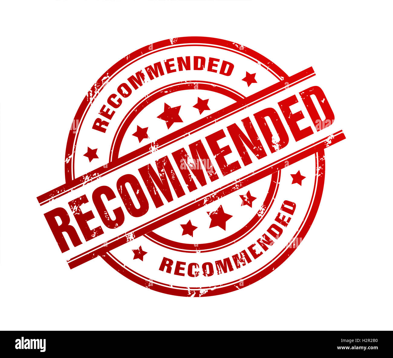 recommended rubber stamp illustration Stock Photo - Alamy