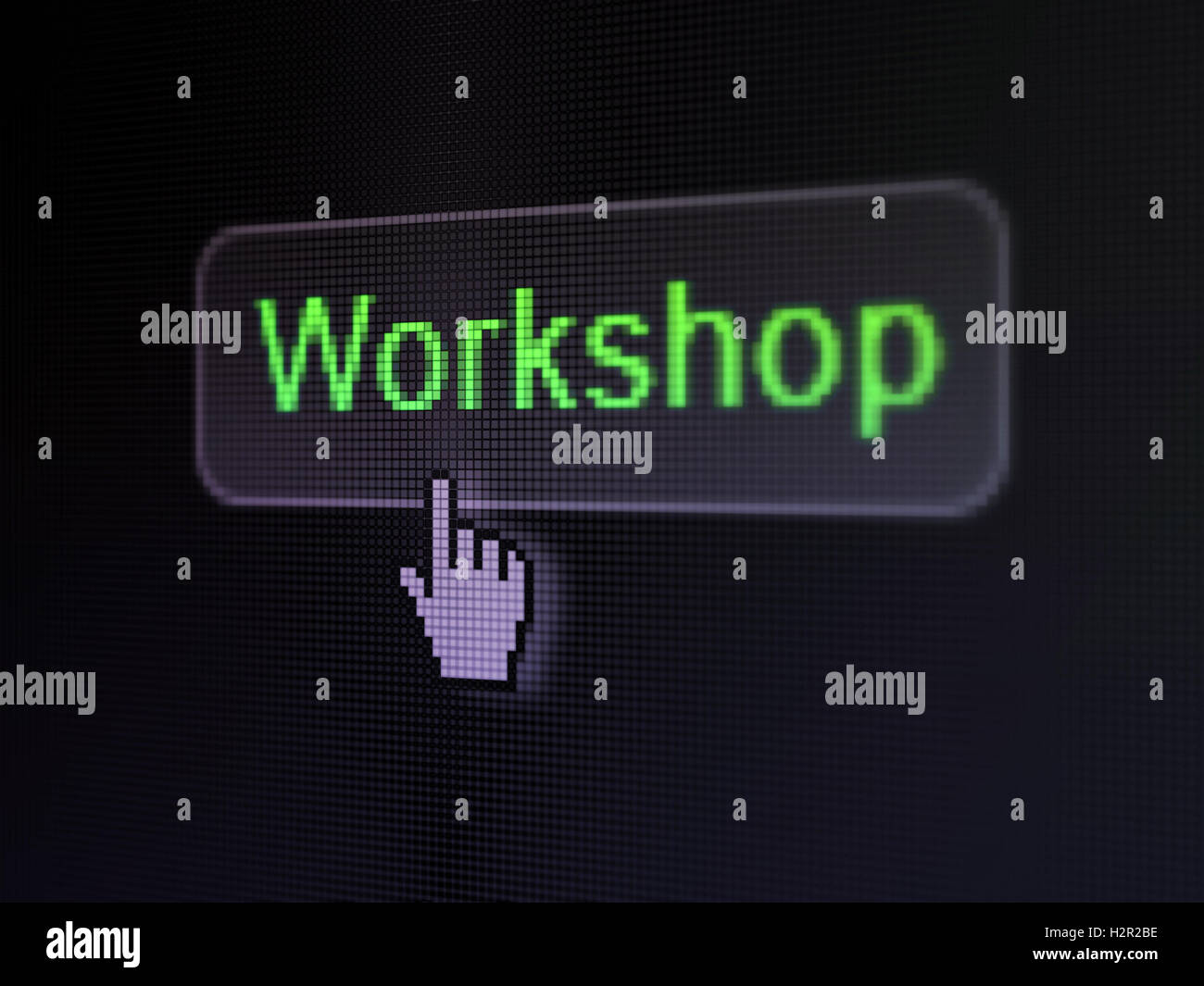 Education concept: Workshop on digital button background Stock Photo ...