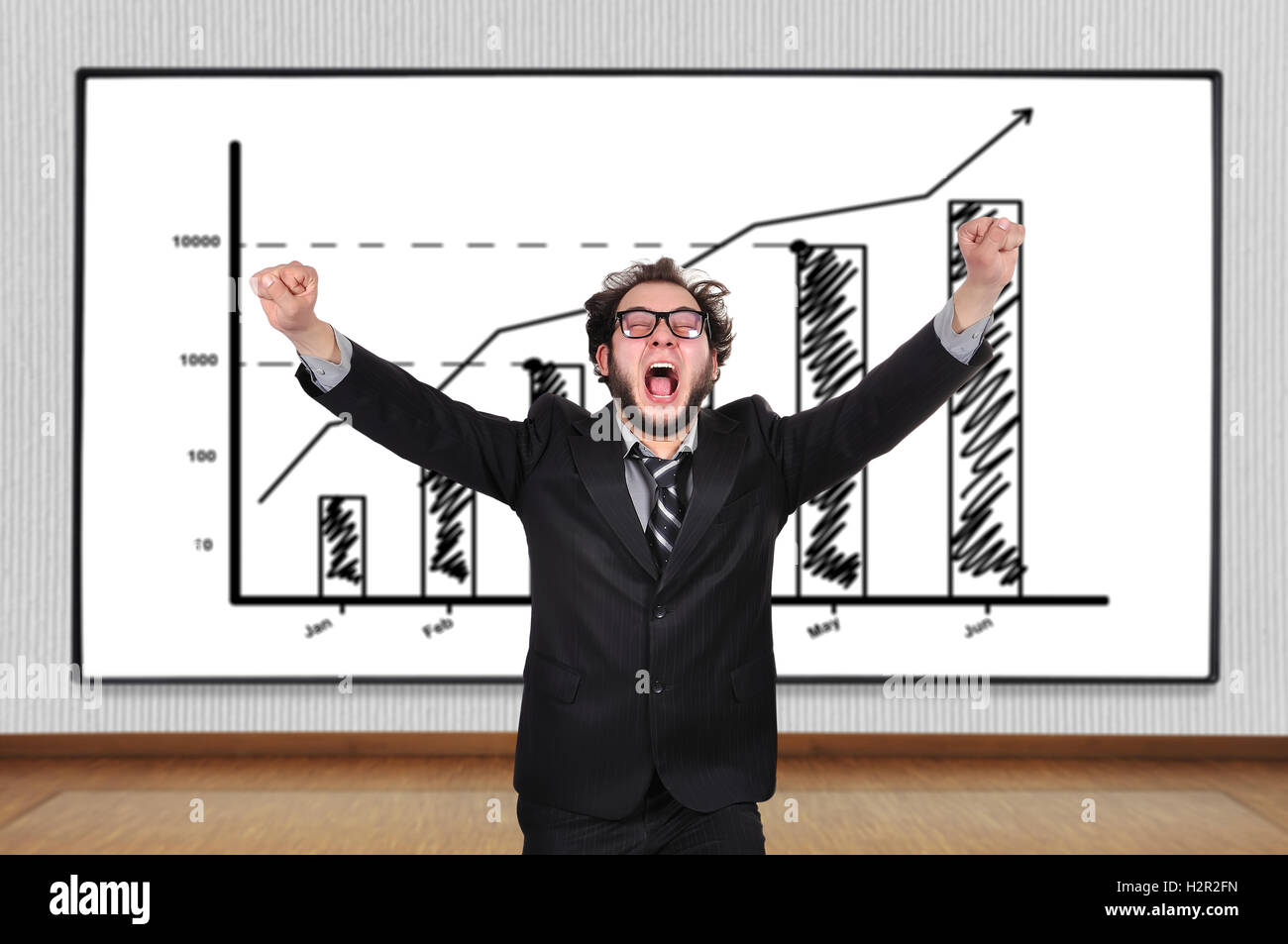 crazy businessman Stock Photo - Alamy
