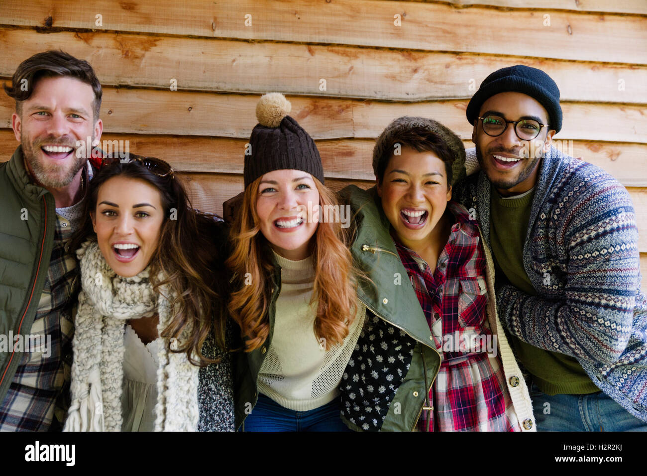 Group portrait cabin in hi-res stock photography and images - Alamy