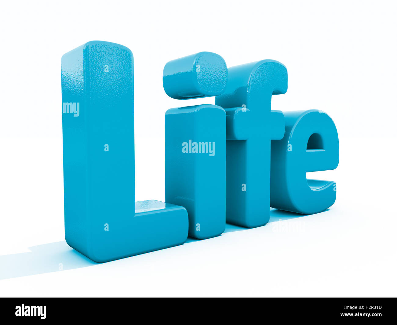 3d word life Stock Photo - Alamy