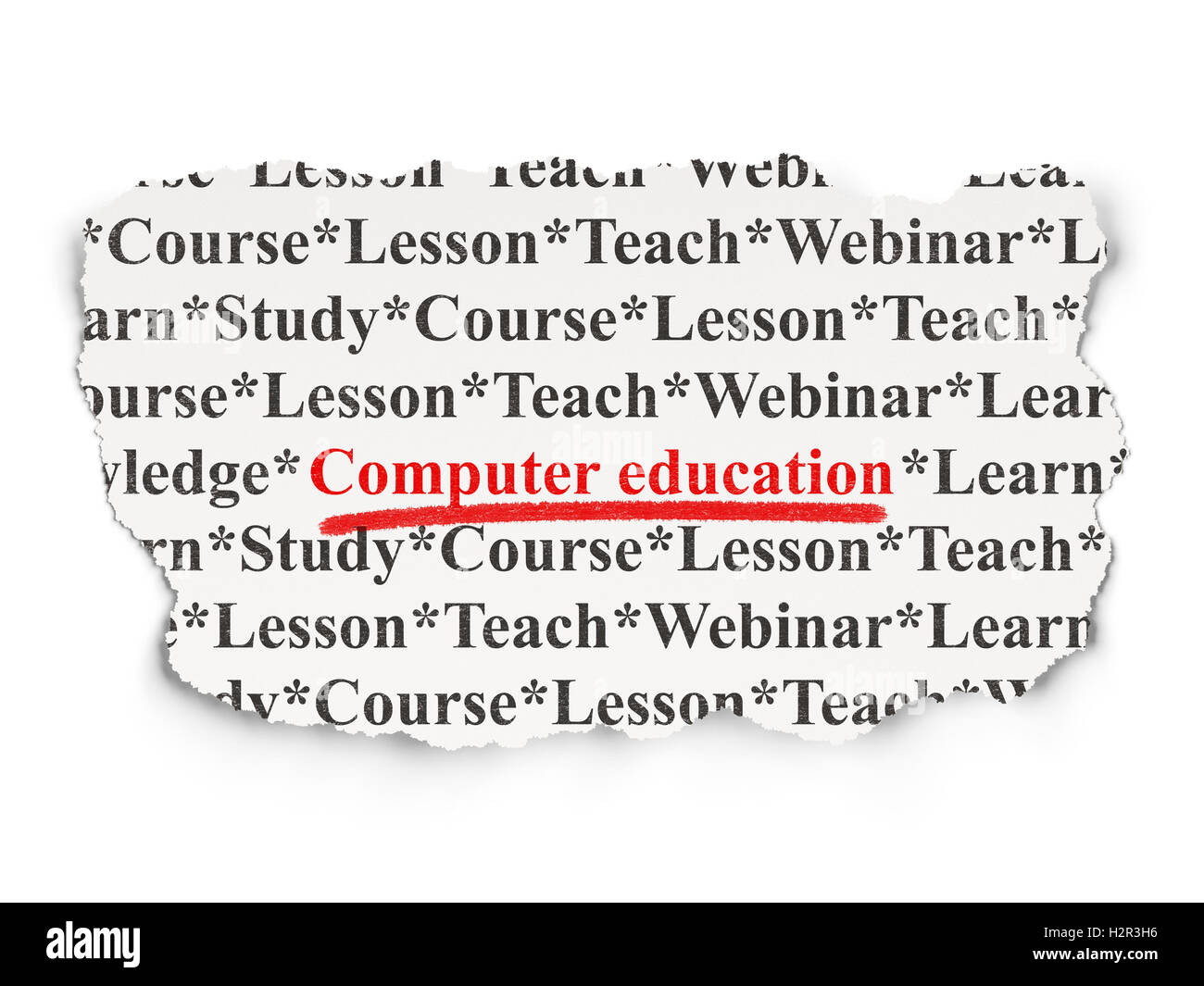 Education concept: Computer Education on Paper background Stock Photo ...