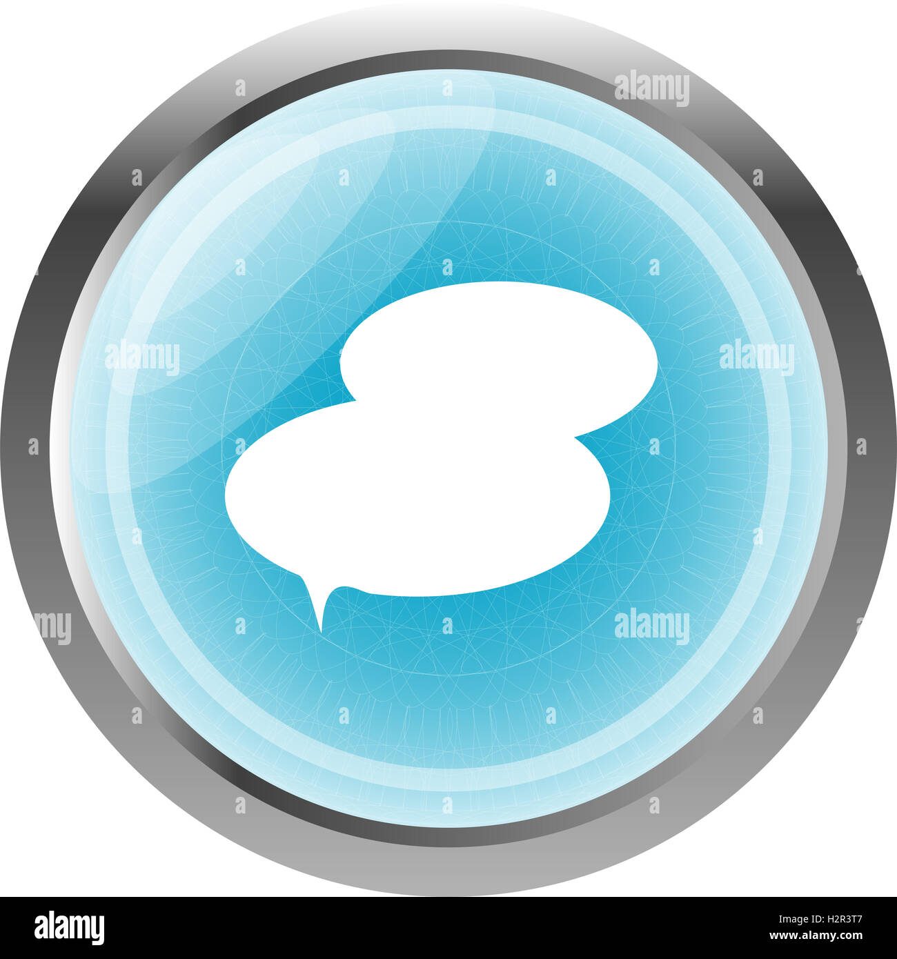 speech bubble web app button icon isolated on white Stock Photo - Alamy