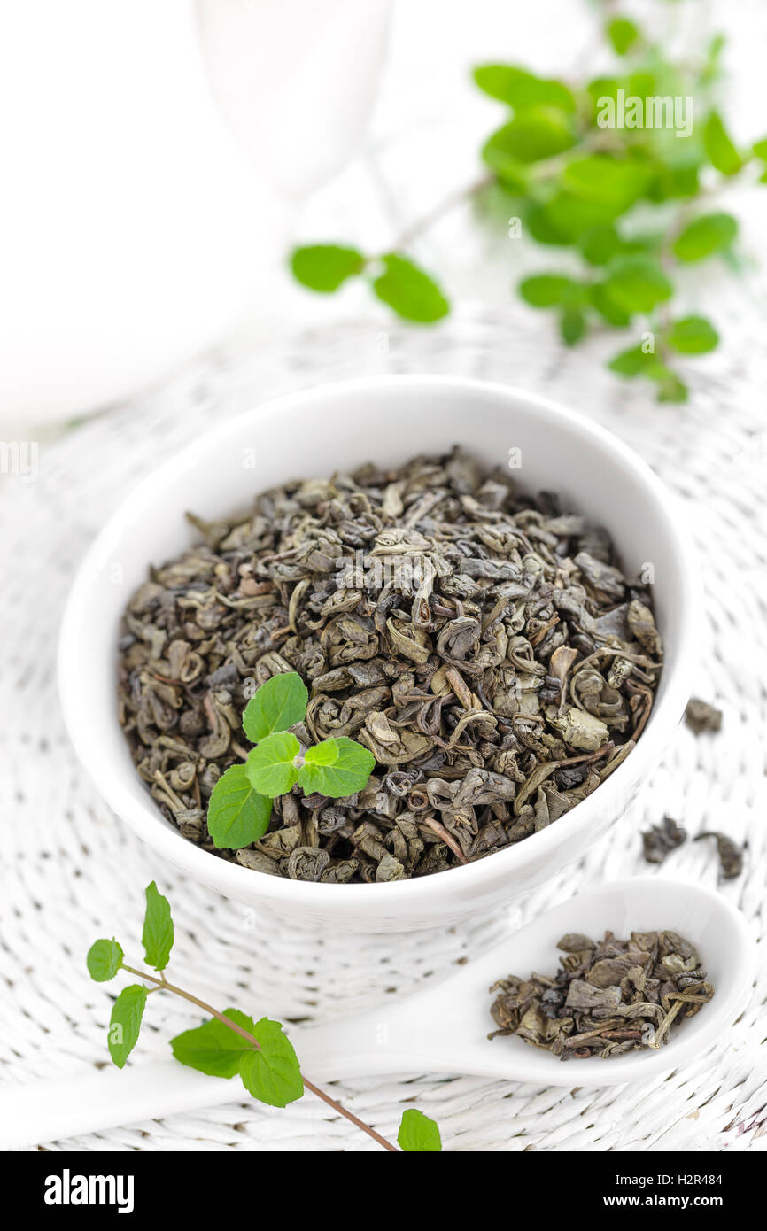Tea with mint Stock Photo - Alamy
