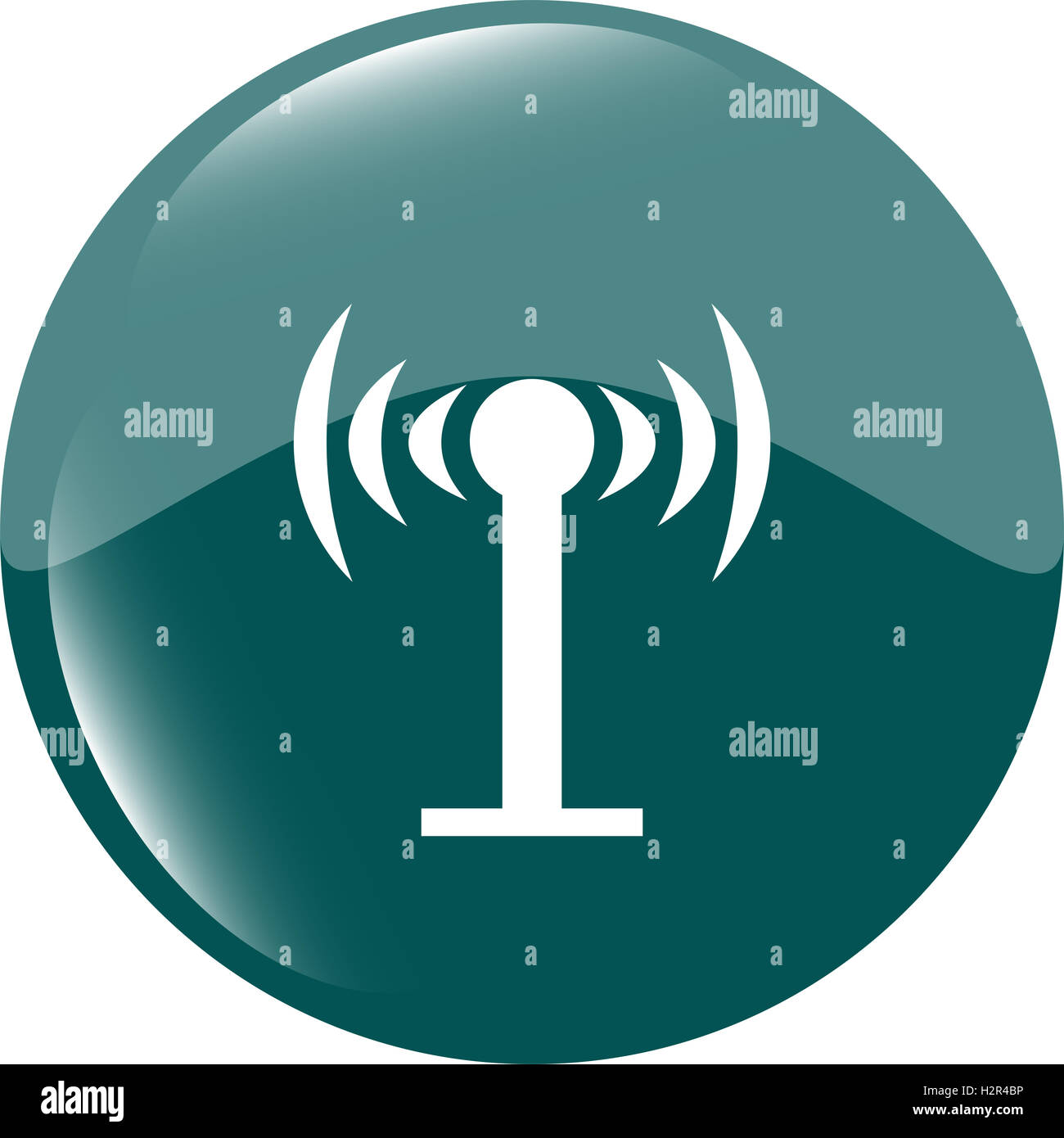 Wifi symbol icon (button) isolated on white background Stock Photo - Alamy