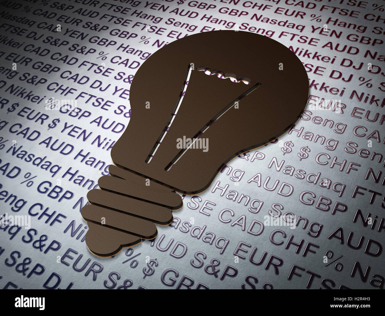 Finance concept: Light Bulb on Money background Stock Photo - Alamy