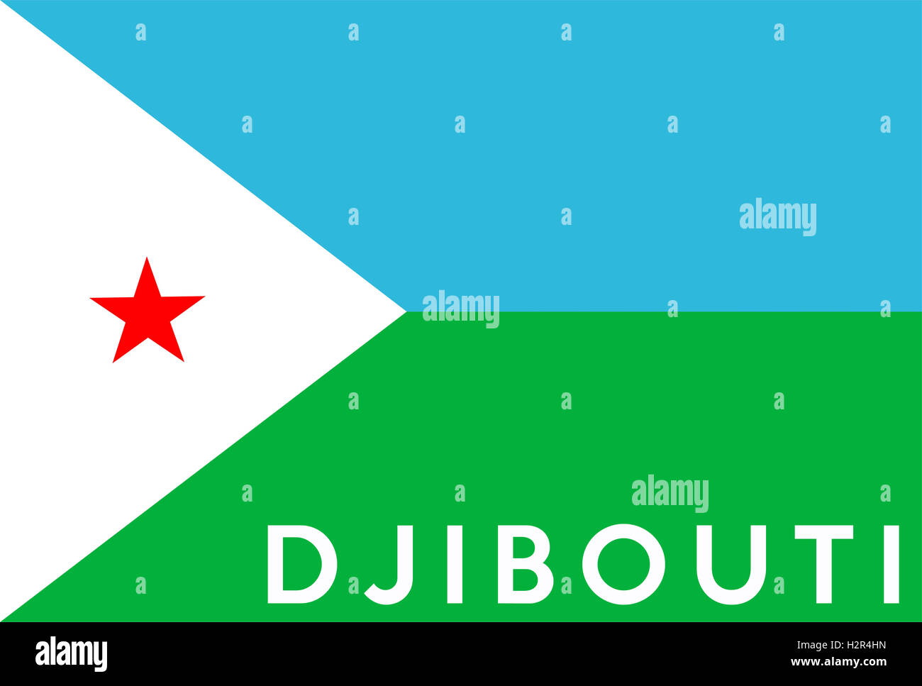 flag of djibouti Stock Photo - Alamy