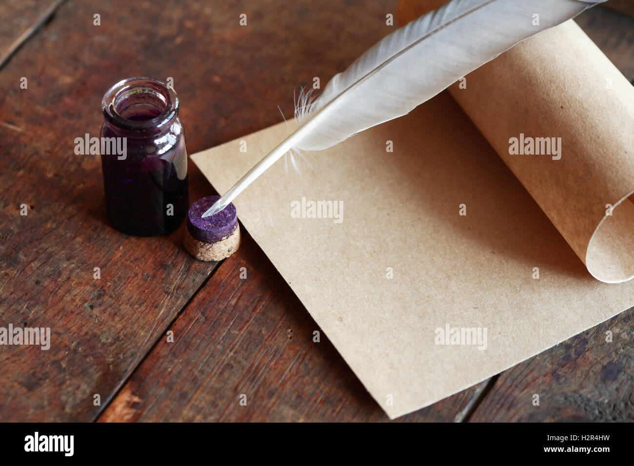 Quill And Scroll Stock Photo - Alamy