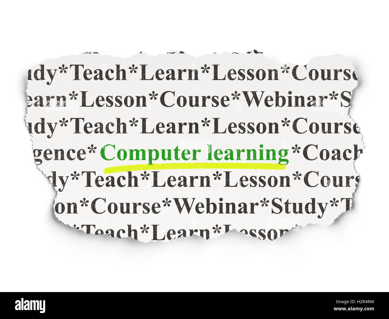 Education concept: Computer Learning on Paper background Stock Photo ...