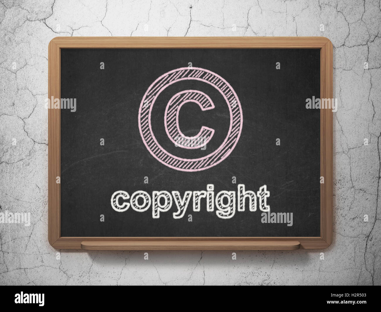 Law concept: Copyright and Copyright on chalkboard background Stock ...